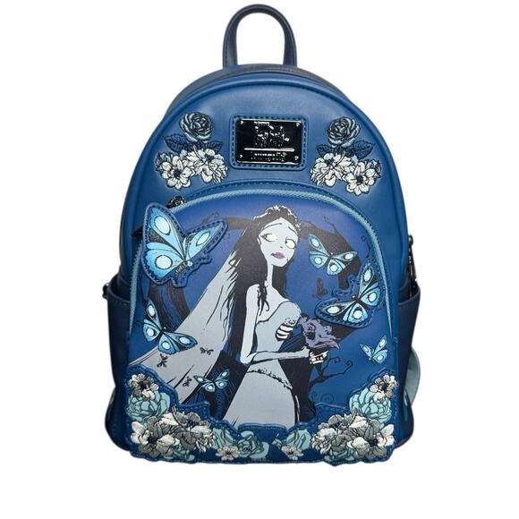 Loungefly | Bags | Loungefly Corpse Bride Tim Burton Blue Floral ...